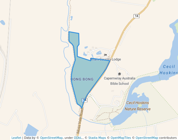 Bong Bong Common in Burradoo | Map and Routes