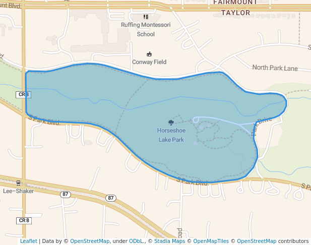Horseshoe Lake Park in Shaker Heights | Map and Routes