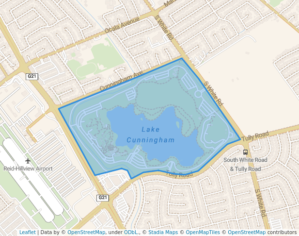Lake Cunningham Park in San Jose | Map and Routes