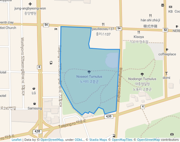 Noseori Tumulus in Gyeongju | Map and Routes