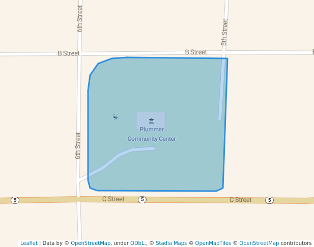Plummer Community Center in Plummer | Map and Routes