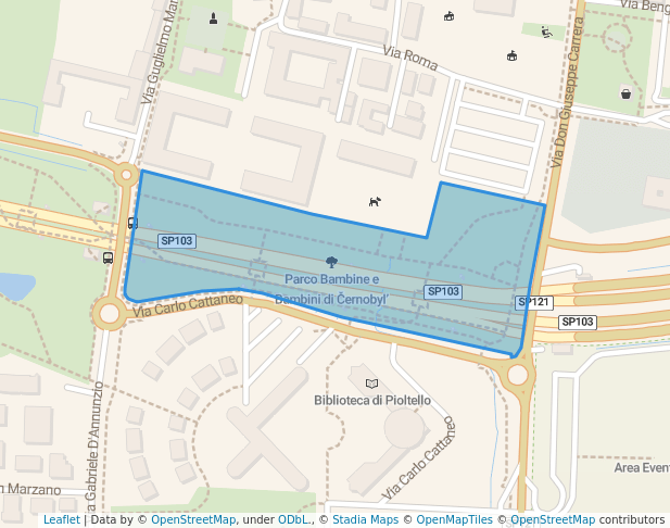 Parco Bambine e Bambini di Černobyl’ in Pioltello | Map and Routes