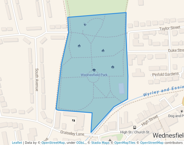 Wednesfield Park in Wolverhampton | Map and Routes
