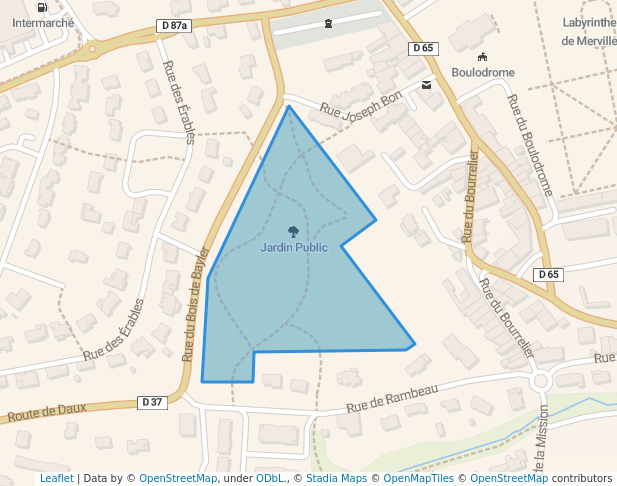 Jardin Public in Merville | Map and Routes
