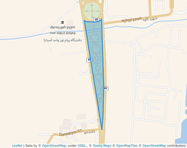 پارک دانشجو in Astara | Map and Routes