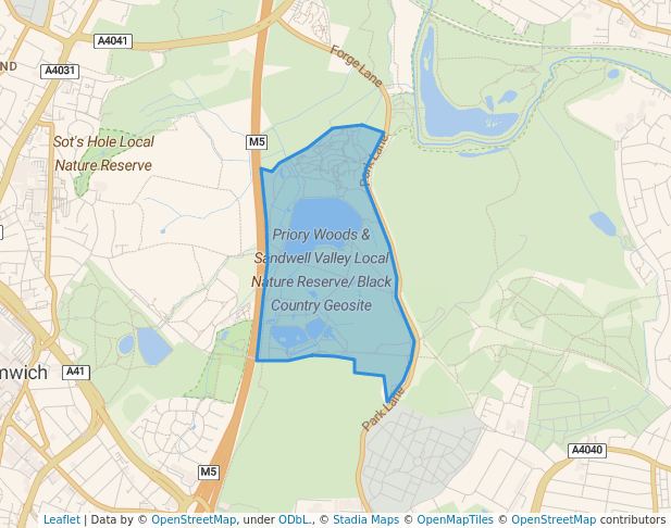 Sandwell Valley Country Park in West Bromwich | Map and Routes