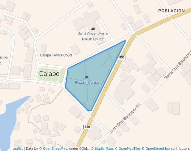 Plaza in Calape in Calape | Map and Routes