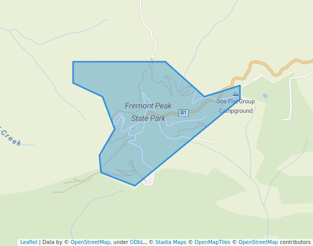 Fremont Peak State Park in San Juan Bautista | Map and Routes