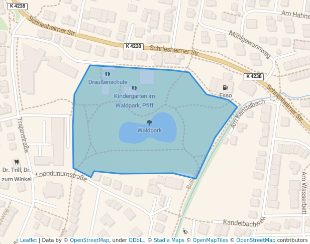 Waldpark in Ladenburg | Map and Routes