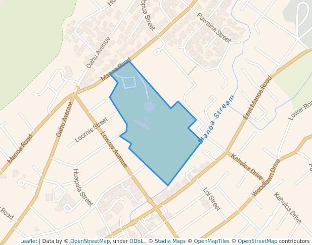Manoa Valley District Park in Honolulu | Map and Routes