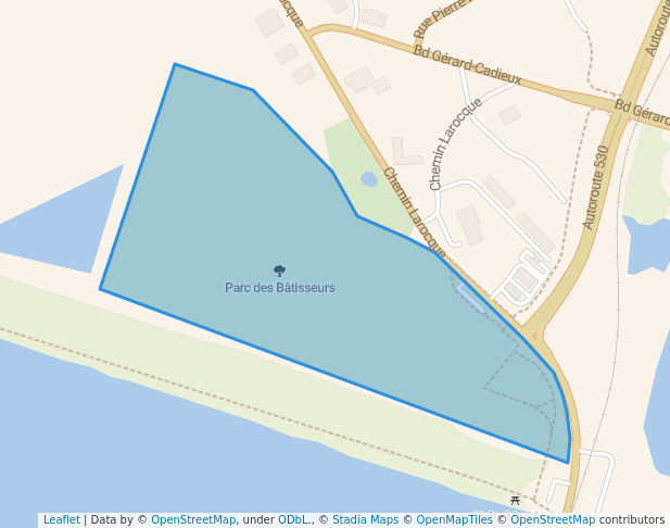 Parc des Bâtisseurs in Salaberry-de-Valleyfield | Map and Routes