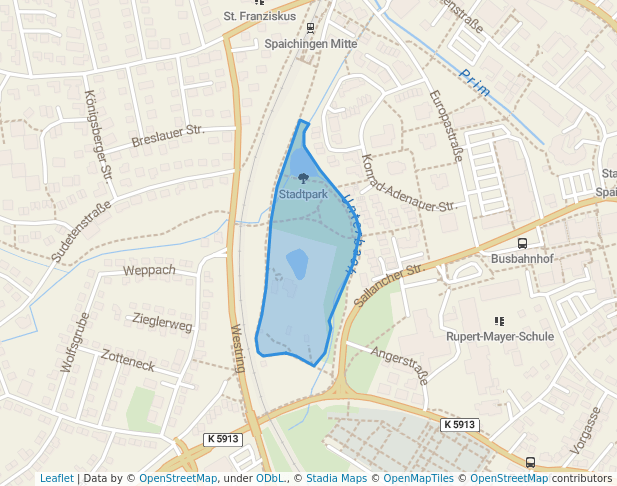 Stadtpark in Spaichingen | Map and Routes