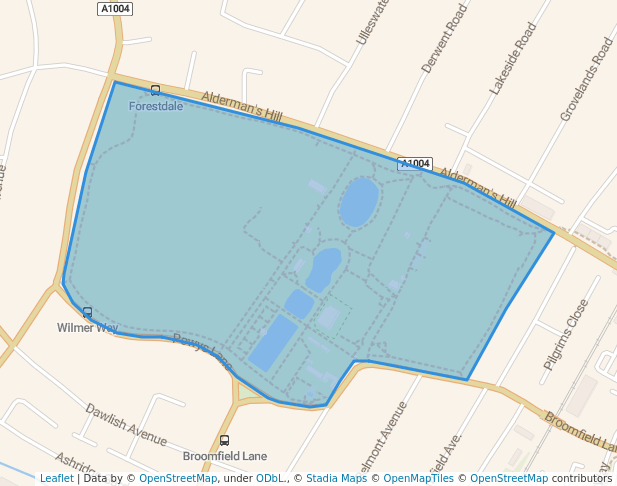 Broomfield Park in London | Map and Routes