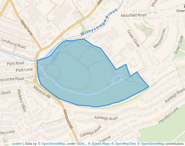 Phear Park in Exmouth | Map and Routes
