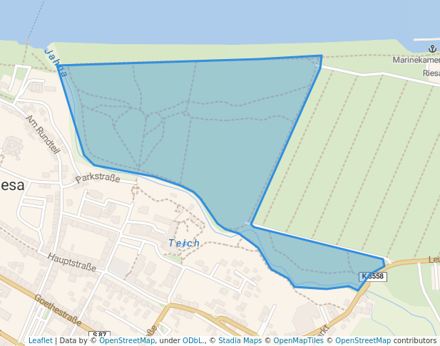 Stadtpark in Riesa | Map and Routes