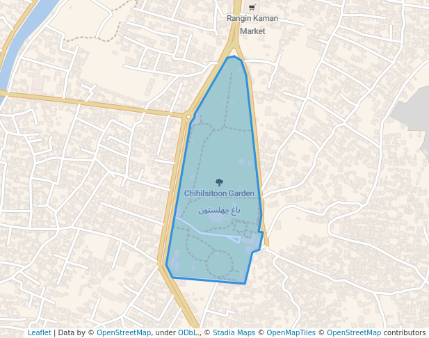 Chihilsitoon Garden in Kabol | Map and Routes