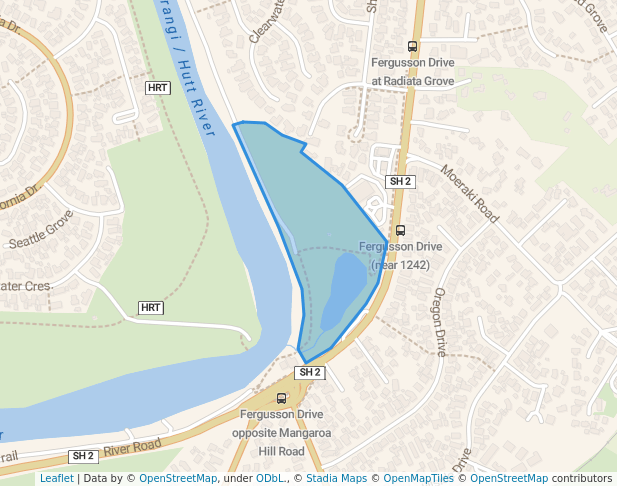 Te Haukaretu Park in Upper Hutt | Map and Routes