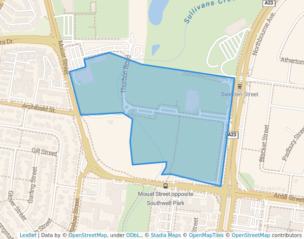 Southwell Park in Lyneham | Map and Routes