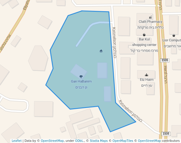 Habanim park in Ofakim | Map and Routes