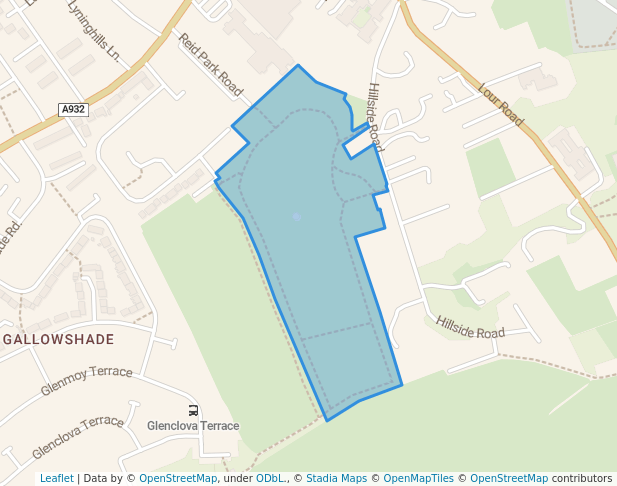 Reid Park in Forfar | Map and Routes