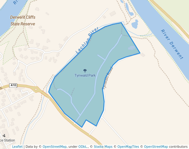 Tynwald Park in New Norfolk | Map and Routes