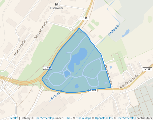 Stadtpark in Homburg | Map and Routes