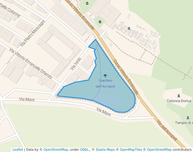 Giardino dell'Acropoli in Gela | Map and Routes