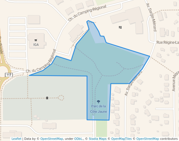 Parc de la Côte Jaune in Malartic | Map and Routes
