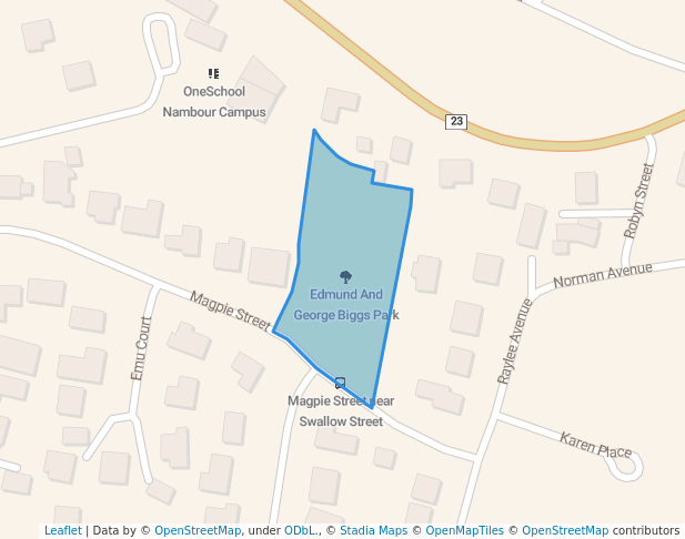 Edmund And George Biggs Park in Nambour | Map and Routes