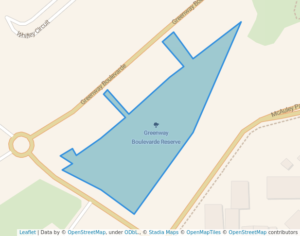 Greenway Boulevarde Reserve in Pacific Pines | Map and Routes
