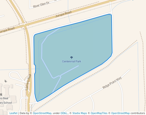 Centennial Park in Riverside | Map and Routes