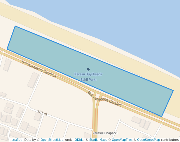 Karasu Büyükşehir Sahil Parkı in Karasu | Map and Routes