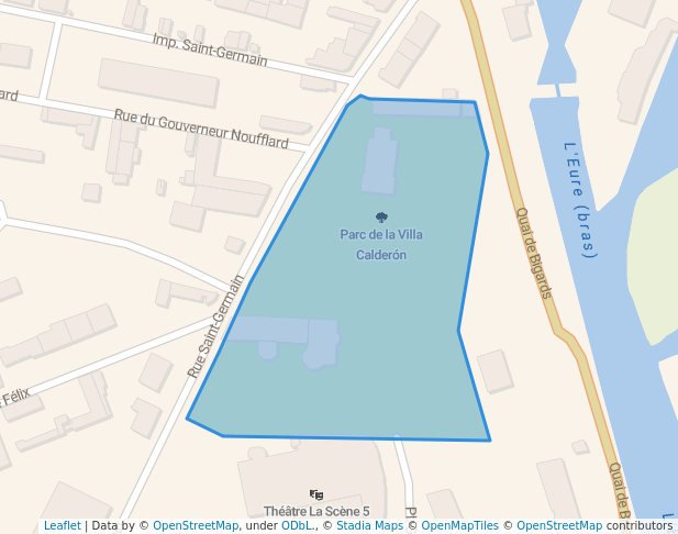Parc de la Villa Calderón in Louviers | Map and Routes