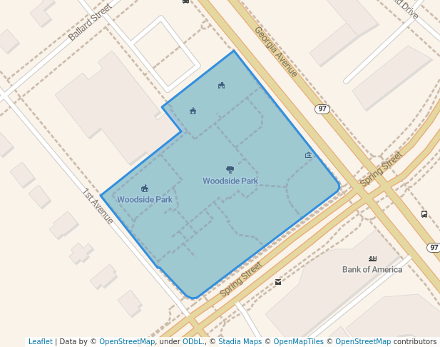 Woodside Park in Silver Spring | Map and Routes