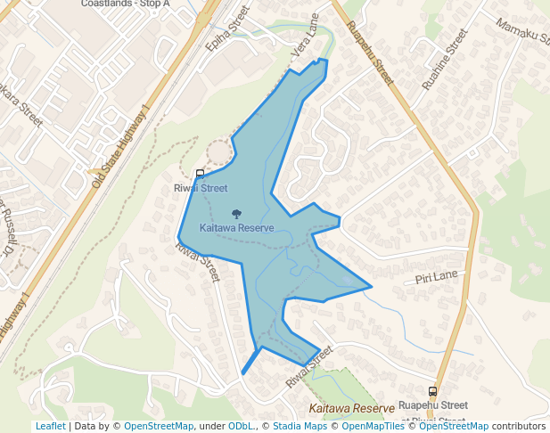 Kaitawa Reserve in Paraparaumu | Map and Routes