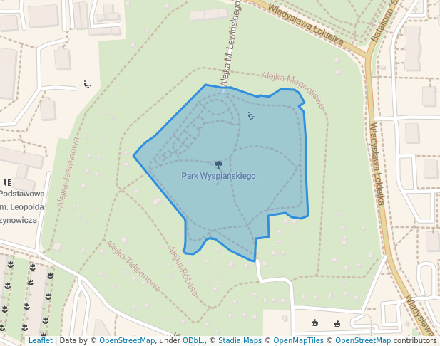 Park Wyspiańskiego in Kraków | Map and Routes