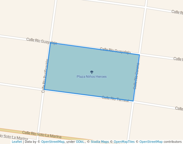 Plaza Niños Heroes in Abasolo | Map and Routes
