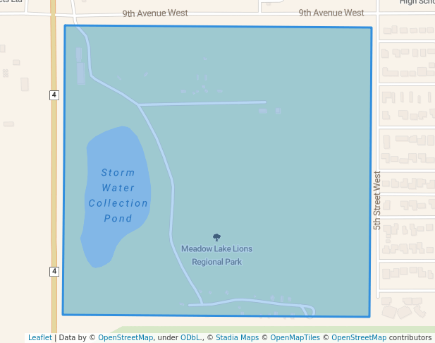 Meadow Lake Lions Regional Park in Meadow Lake | Map and Routes