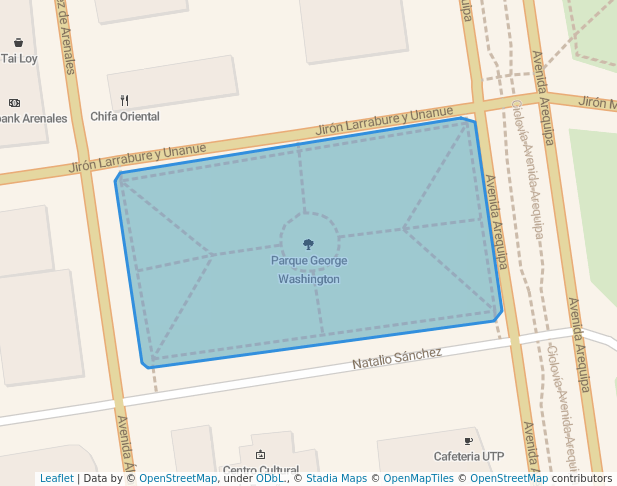 Parque George Washington in Lince | Map and Routes