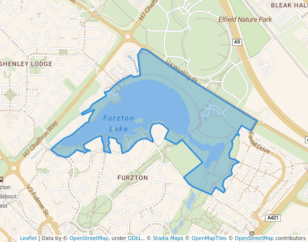 Furzton Lake in Furzton | Map and Routes