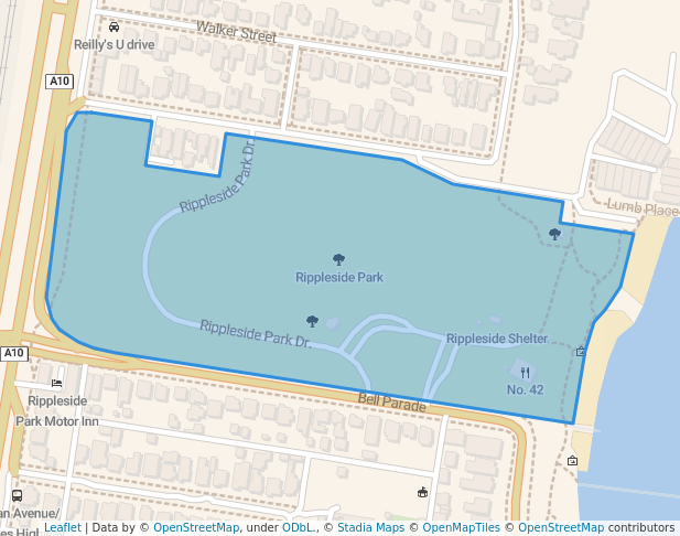 Rippleside Park in Rippleside | Map and Routes