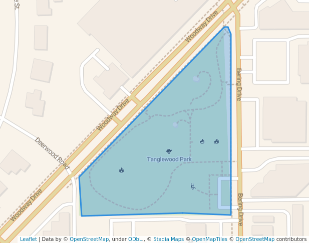 Tanglewood Park in Houston | Map and Routes