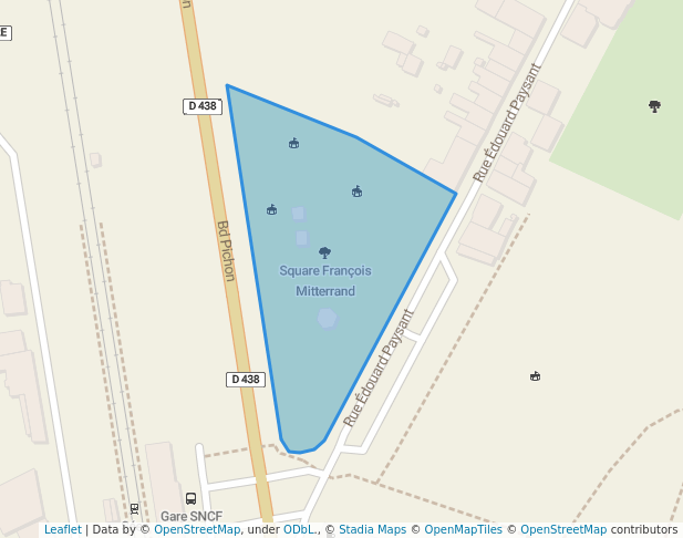 Square François Mitterrand in Sées | Map and Routes