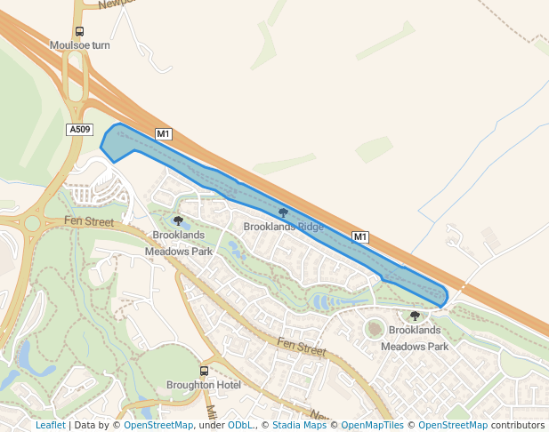 Brooklands Ridge in Broughton | Map and Routes