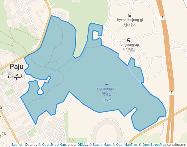 학령산산림공원 in Paju-si | Map and Routes
