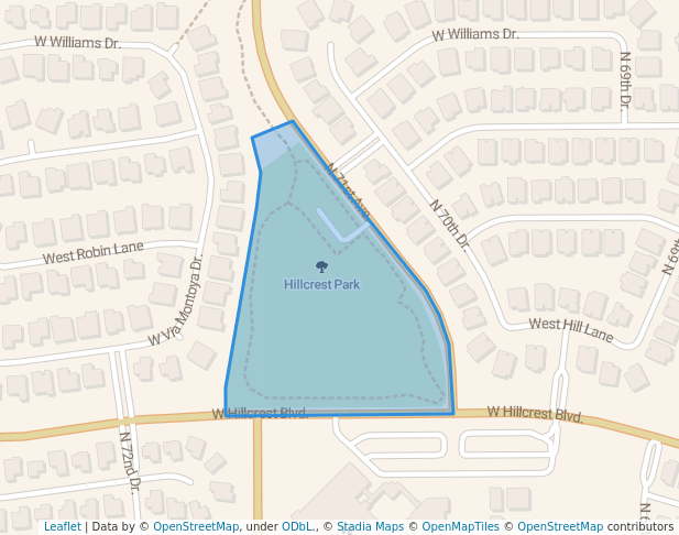Hillcrest Park in Glendale | Map and Routes