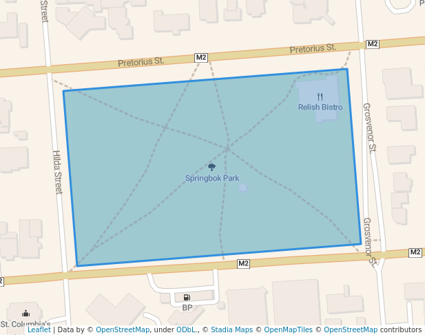 Springbok Park in Pretoria | Map and Routes