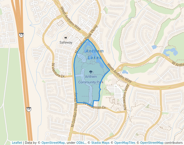 Anthem Community Park in New River | Map and Routes