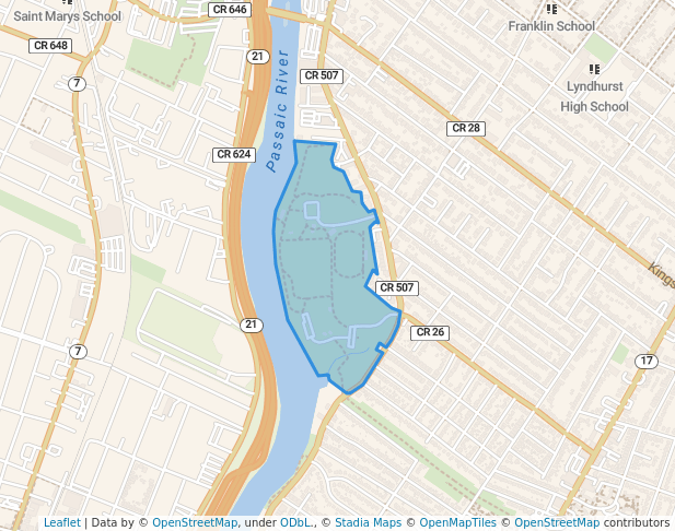 Bergen County Park South in Lyndhurst | Map and Routes