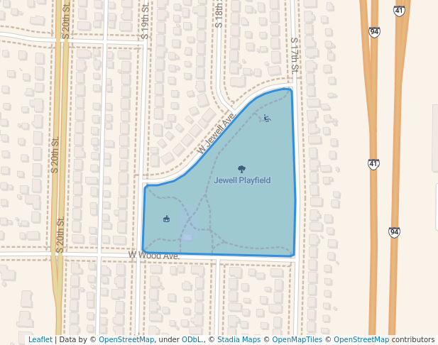 Jewell Playfield in Milwaukee | Map and Routes